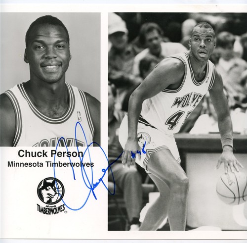 CHUCK PERSON Signed 8X10 Photo 1991 Pacers 1997 Spurs Sonics | eBay