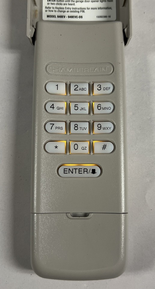 Chamberlain Garage Door Opener Keypad Model 940EV/EVC 877MAX | eBay