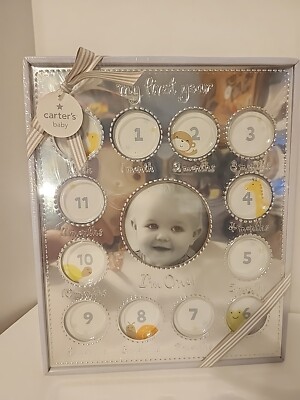Carter's "My First Year" Silver Baby Photo Collage Frame | eBay