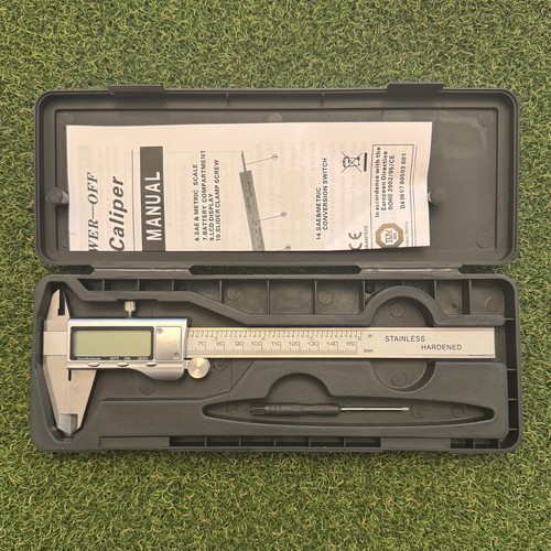 Digital Caliper Measuring Tool Stainless Steel LCD Display w/ Hard Case ...