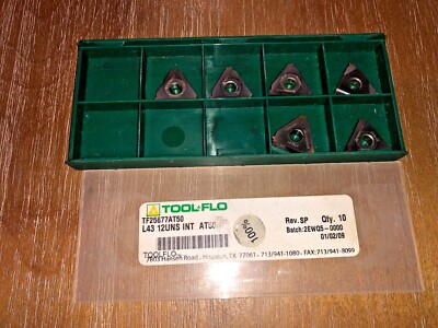 TOOL FLO CARBIDE INSERTS L43 12UNS INT AT50 QTY 6 | eBay