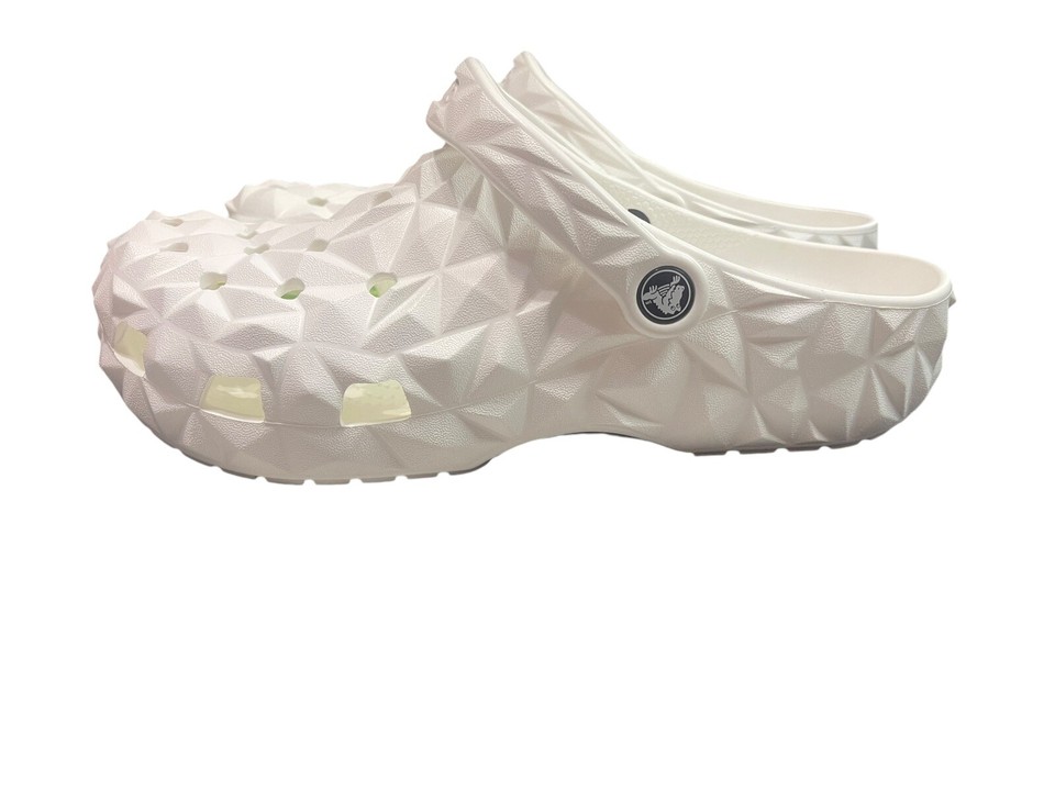 Crocs Classic Geometric Clog Shoe Mens 9 / Womens 11 Unisex White ...
