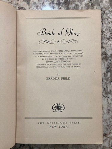 Bride of Glory by Bradda Field 1942 HC Greystone Press | eBay