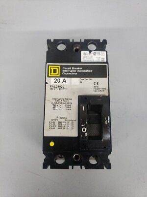 Square D FAL24020 2P 20A Circuit Breaker | eBay