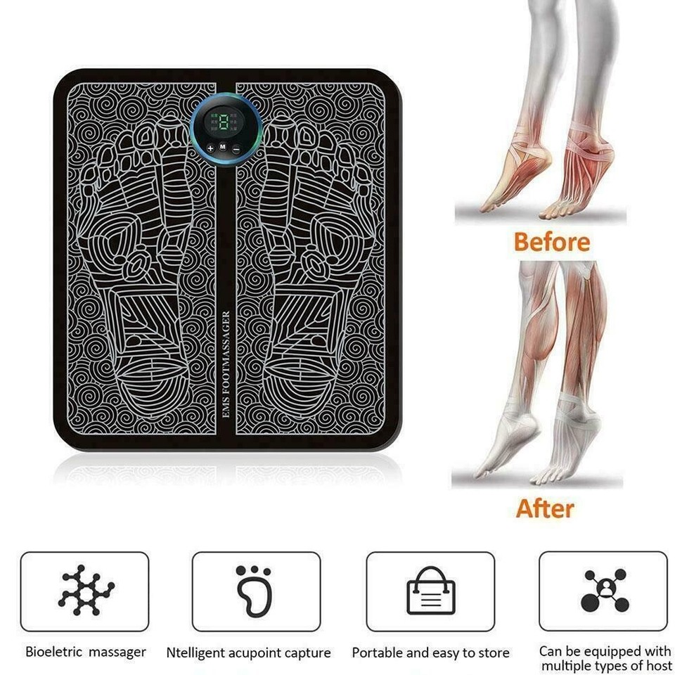 EMS Foot Massager Leg Reshaping Electric Deep Kneading Muscle Pain ...
