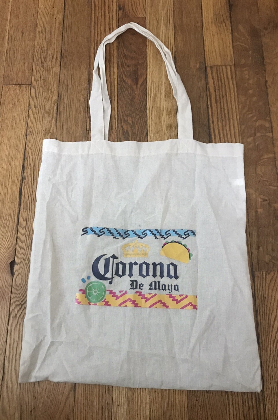 Corona Beer Tote Bag with Handles Lightweight Beige S… - Gem