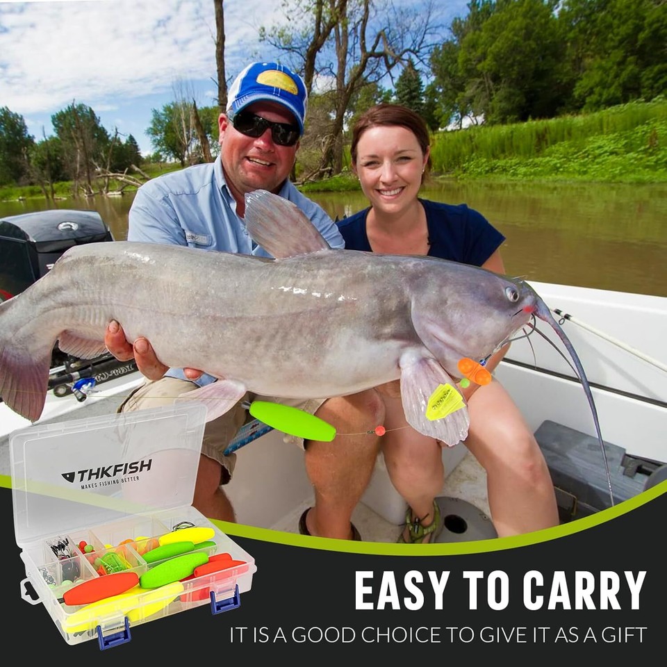 THKFISH Catfish Rigs Making Kit, 127 PCS Catfish Rig Accessories ...