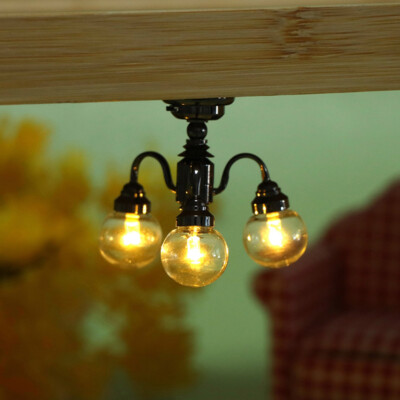 1:12 Scale Dollhouse Miniatures Accessories Ceiling Lamp Lights Bright ...