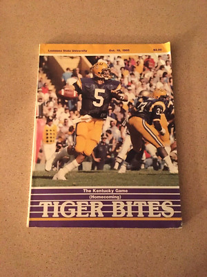 VINTAGE 1985 LSU TIGERS KENTUCKY WILDCATS FOOTBALL PROGRAM JEFF ...