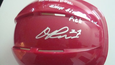 Michael Rasmussen AUTOGRAPHED DETROIT RED WINGS MINI HELMET SIGNED 2017 ...