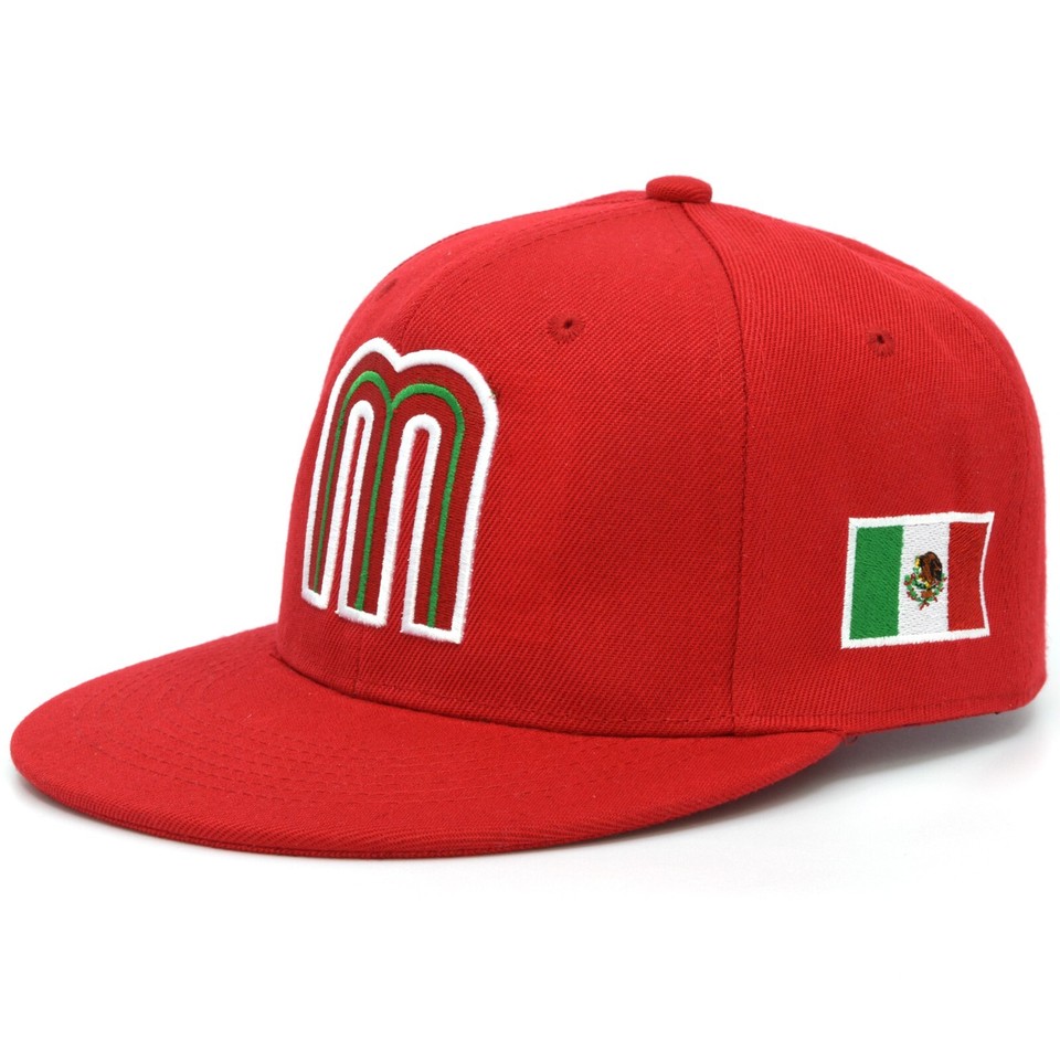 Mexico Snapback Hat Flag 3D M Embroidery Mexico Baseball Acrylic Cap ...