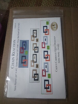 CHAIN REACTION Quilting Pattern 3in1 Calico Carriage Quilt Design CCQD ...