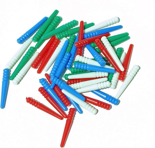 24Pcs Plastic Cribbage Pegs for 1/8 Holes Red Blue Green White | eBay