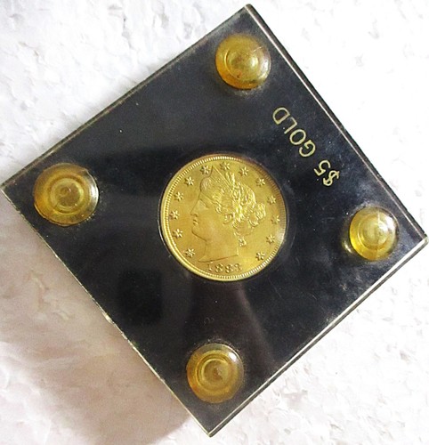 1905 GOLD PLATED RACKETEER NICKEL, HIGH GRADE IN PROTECTIVE CASE | eBay