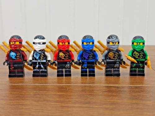 Lego Ninjago SKYBOUND Minifigures Lot Kai Zane Lloyd Jay Cole Nya ...
