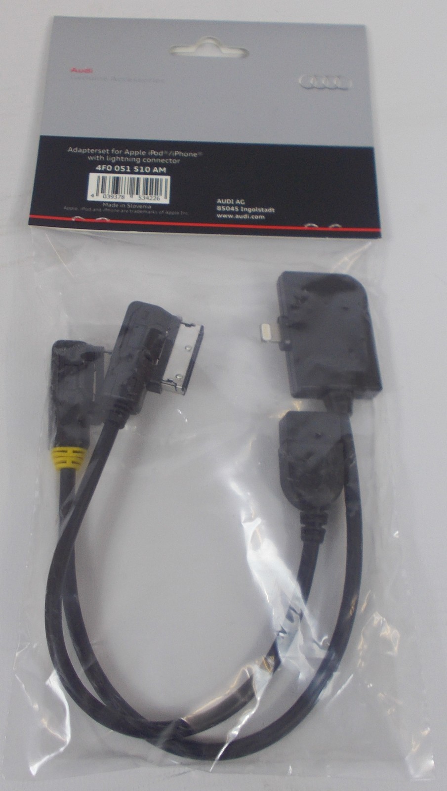 Audi iPhone Lightning USB Cable Lead Set Audi Music Interface AMI MMi ...