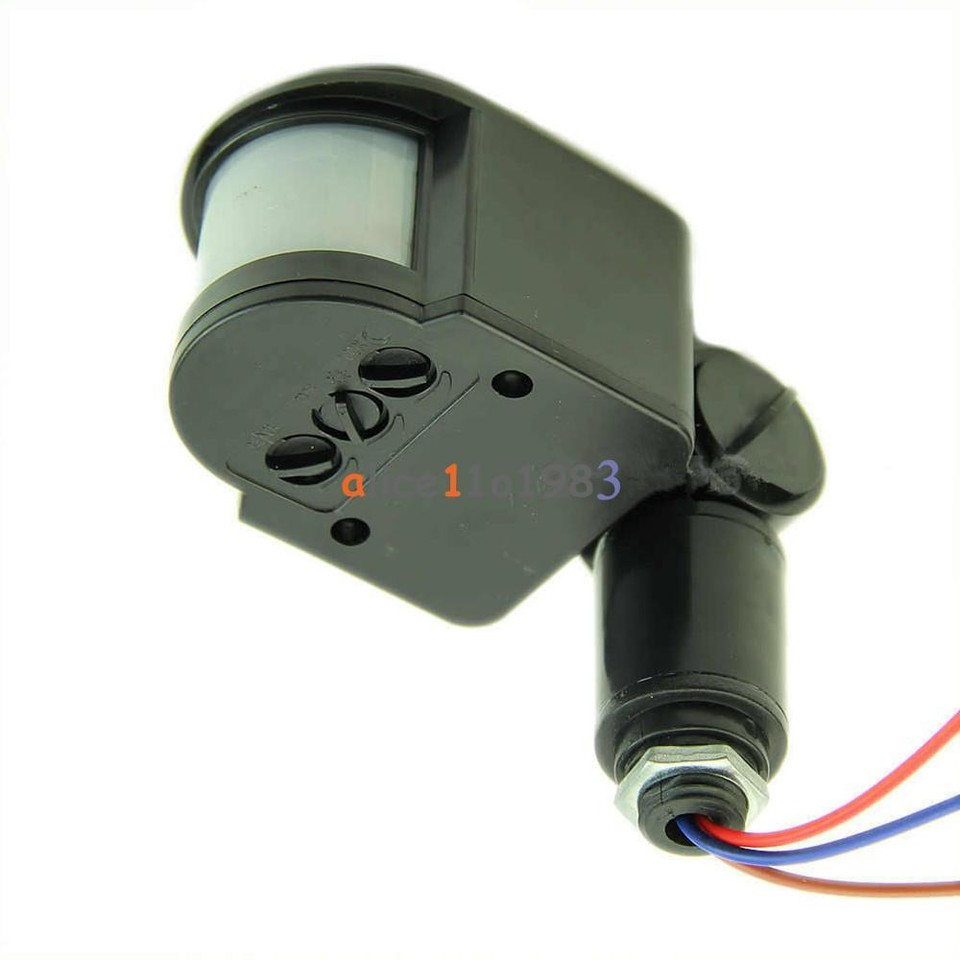 DC 12V 12M Security Infrared PIR Motion Sensor Detector Wall LED Light ...