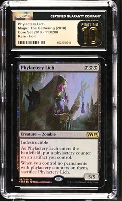 PHYLACTERY LICH 2019 Core Set Foil Rare CGC Pristine 10 MTG [Nostalgium ...