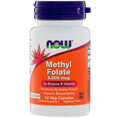 NOW Foods, Methyl Folate, 5,000 mcg, 50 Veg Capsules | eBay Australia