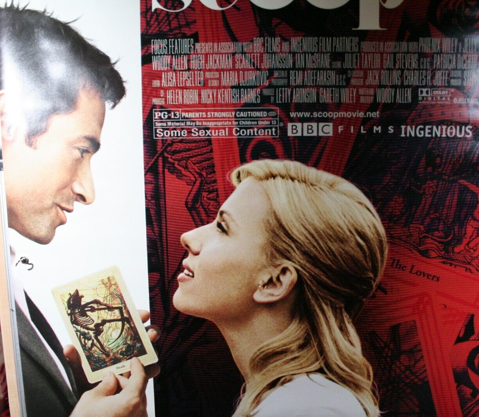 SCOOP 2006 MOVIE VINYL POSTER 48X72 SCARLETT JOHANSSON HUGH JACKMAN ...