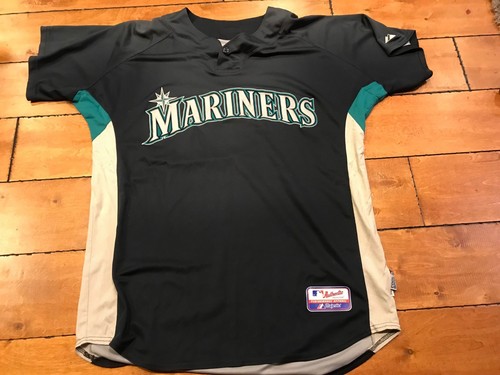 2000 SEATTLE MARINERS MAJESTIC Warm-up Game Worn Jersey SIZE 48 RARE ...