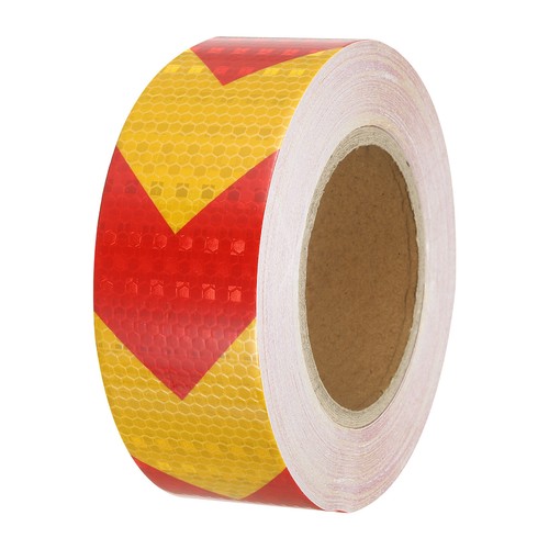 Reflective Tape, 2"x82 Ft Waterproof Reflective Tape, Arrow Yellow Red ...