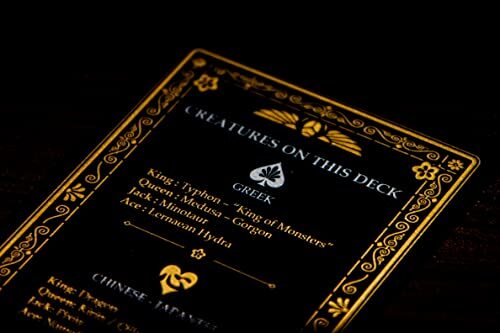 Mythical Creatures - Black Silver & Gold Edition Playing Cards by Gent ...