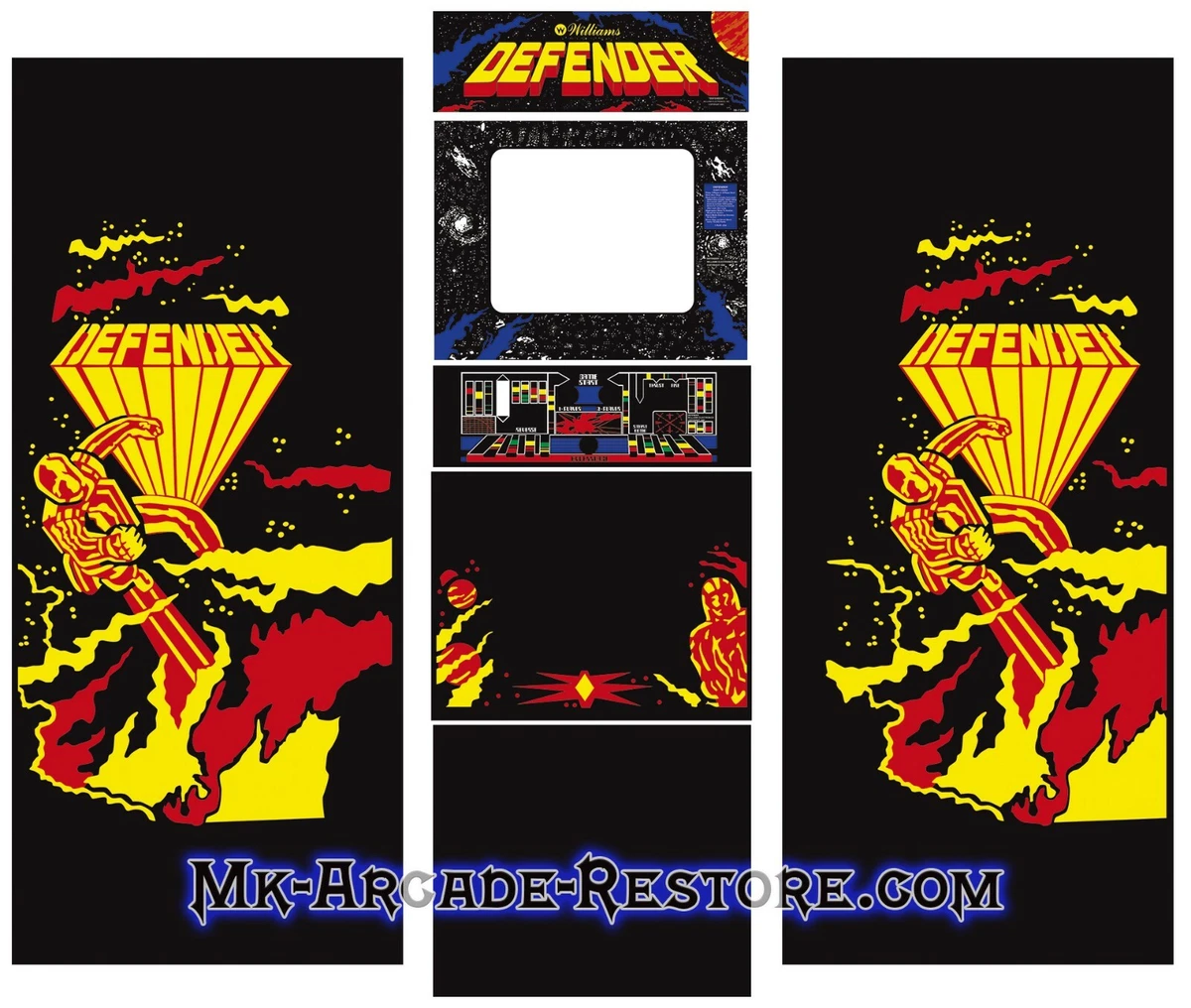 Defender Arcade Game Graphics