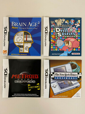 Nintendo DS Instruction Manual Booklets USA (See Options) | eBay