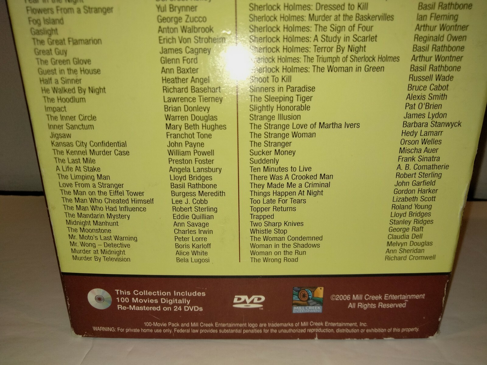 NEW Mystery Classics 100 Movie Pack 24 Double-Sided DVDs Boris Karloff ...