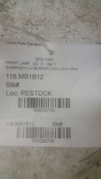 2012 Mercedes-Benz C300 - Left LED Fog Light Molding - 2048852974 ...