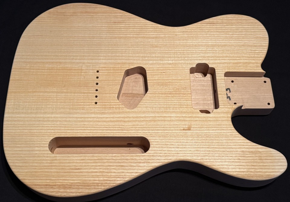 Telecaster compatible body - QUARTERSAWN ASH ON ALDER-CHAMBERED | eBay