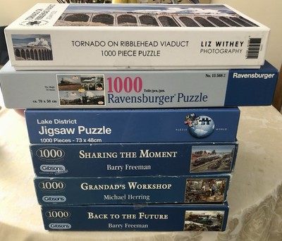 Bundle of six 1000 piece Jigsaw Puzzles - Gibsons + more, All Fully ...
