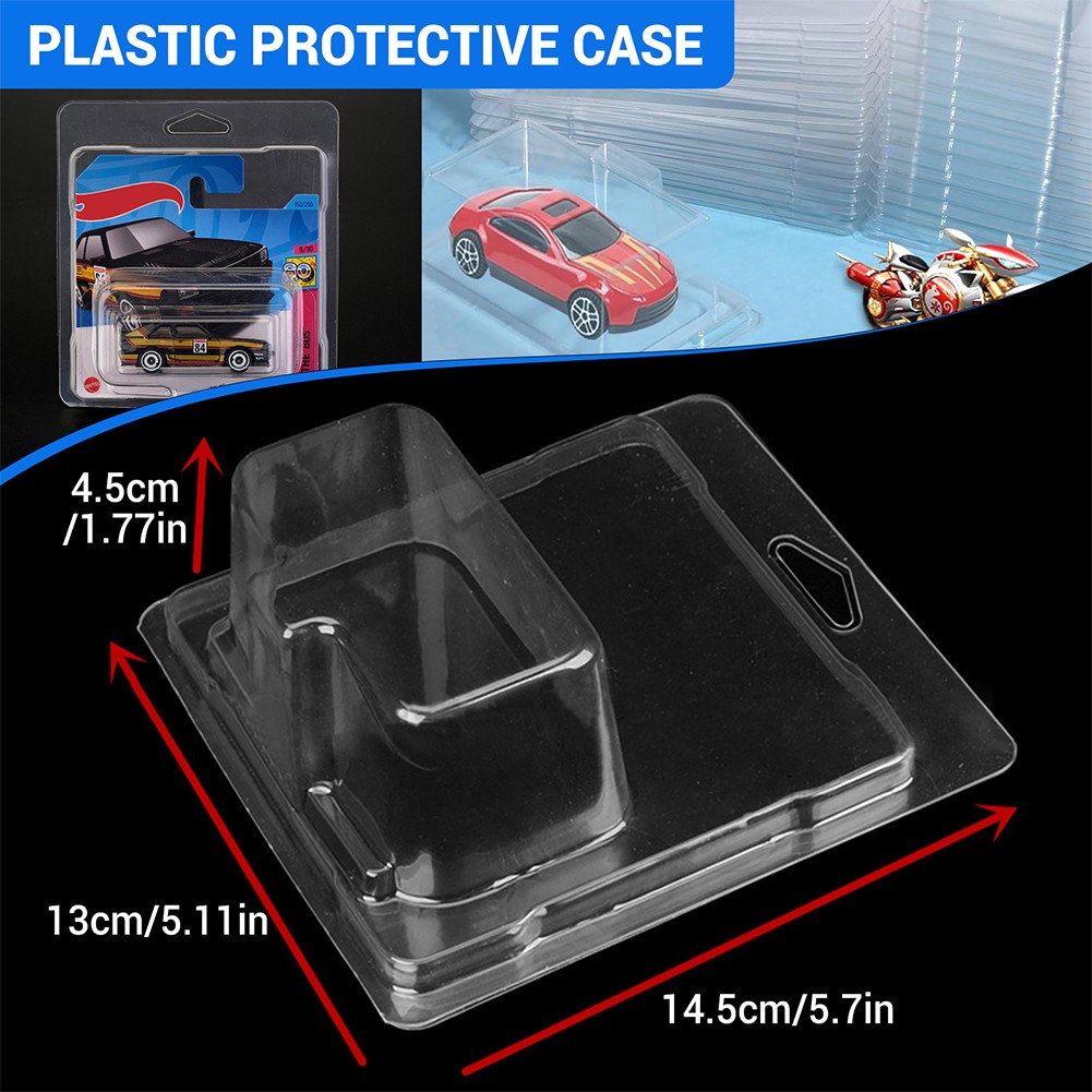 10-100Pcs Clear Display Box Case for 1:64 Scale Hot Wheels Short Card ...