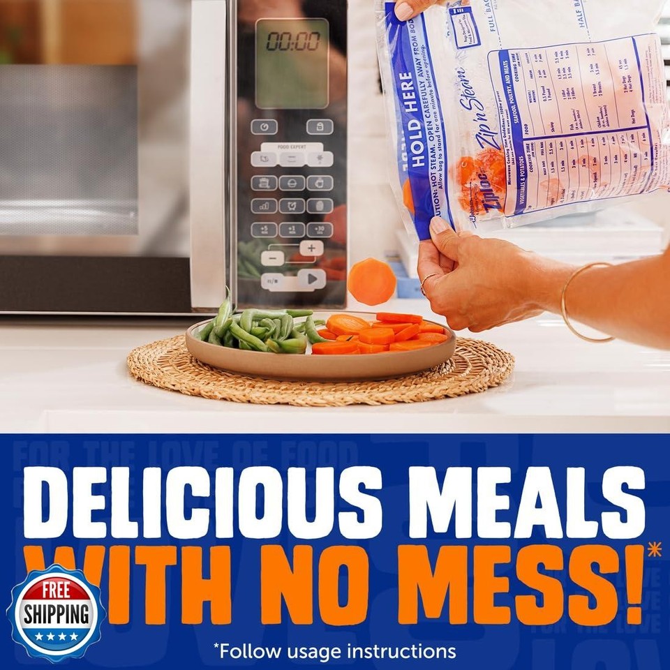 Ziploc Zip 'n Steam Food Storage Cartons for Meal Prep, Healthy Meals ...