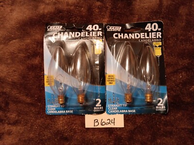 4 Feit 40W Candelabra Base Chandelier Bulbs | eBay