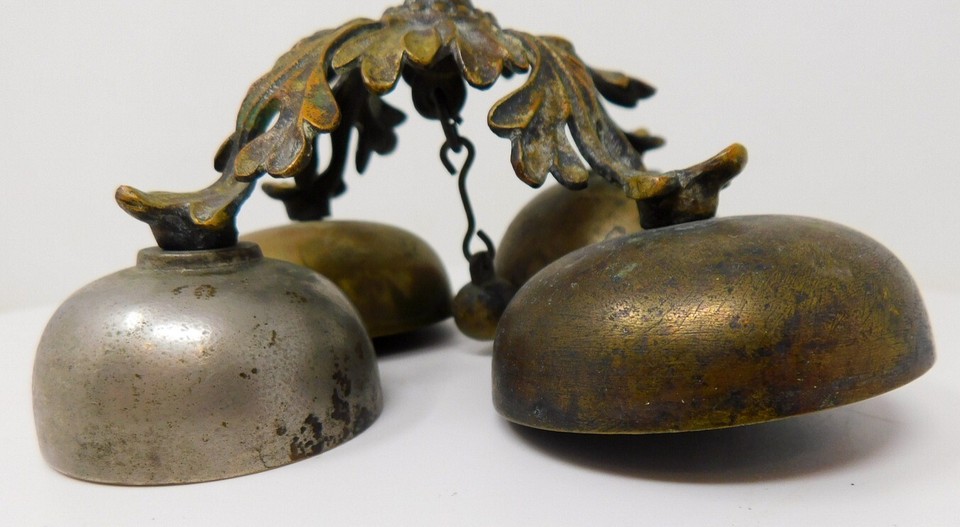 Antique Quadruple Bell Set for Tabletop or to Hang on Shop Door Late ...