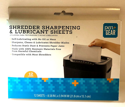 Cross Cut Paper Shredders - Shredder Lubricant Sheets