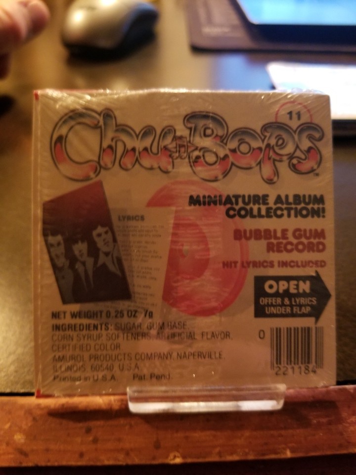 New old stock 1982-3 Chu Bops Miniature Album Bubble Gum Record ...