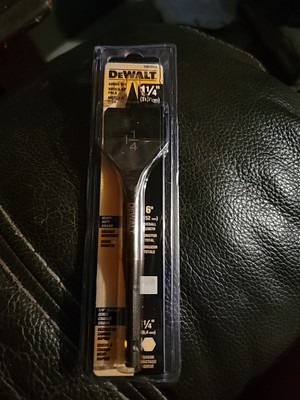 DeWalt DW1584 Heavy-Duty Hex Shank Wood Boring Spade Drill Bit, 1-1/4 ...