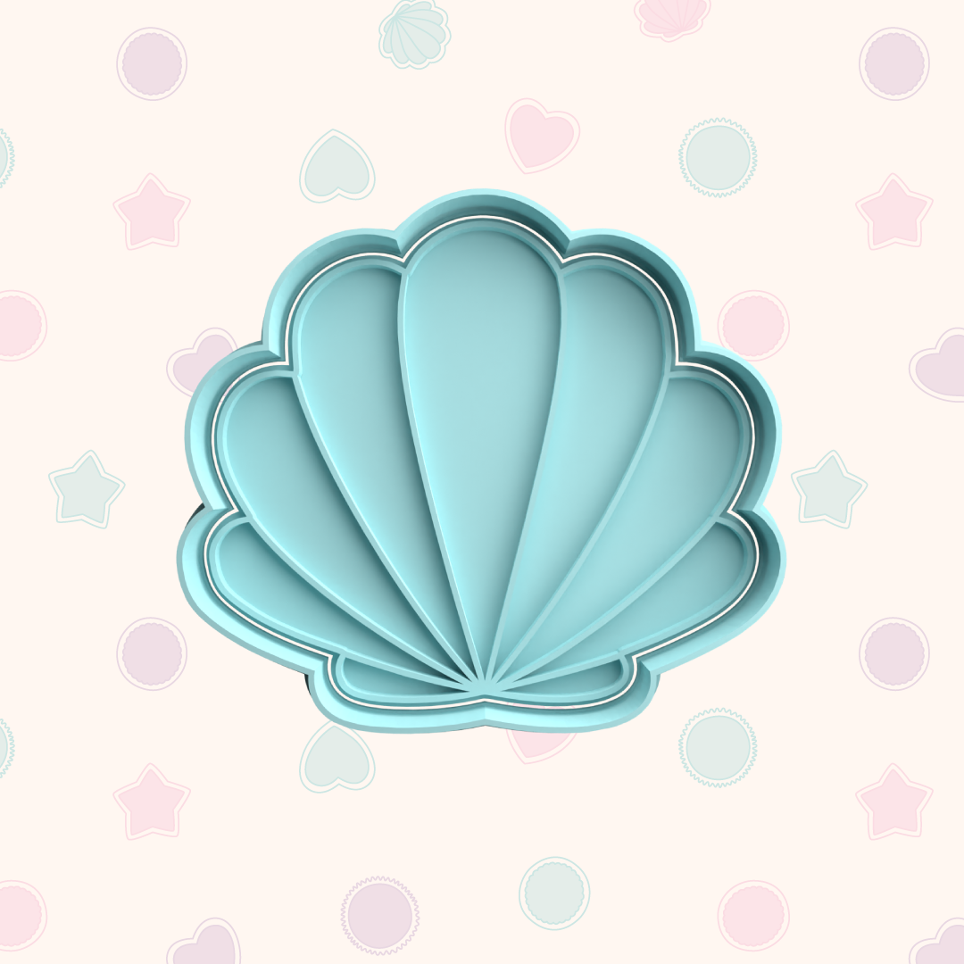 Clam Shell Fondant Stamp & Cookie Cutter Embosser Set | eBay