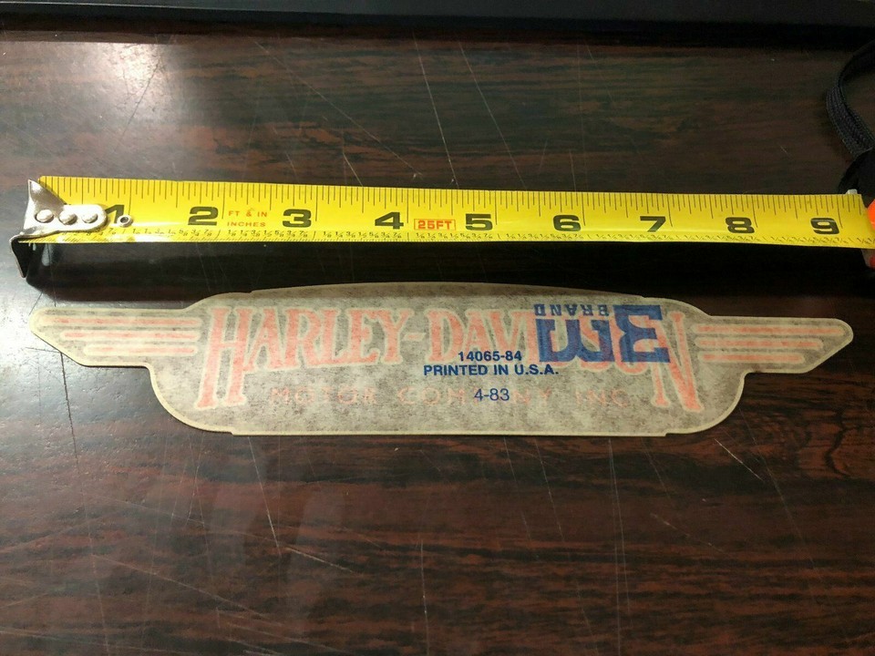 NOS OEM Harley Fuel Tank Decal Sticker Emblem FXR FXRT shovelhead Dyna ...