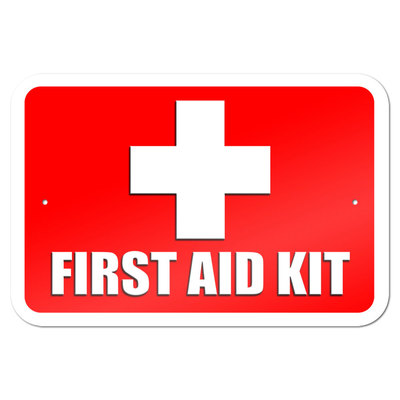 First Aid Kit 9" x 6" Metal Sign | eBay