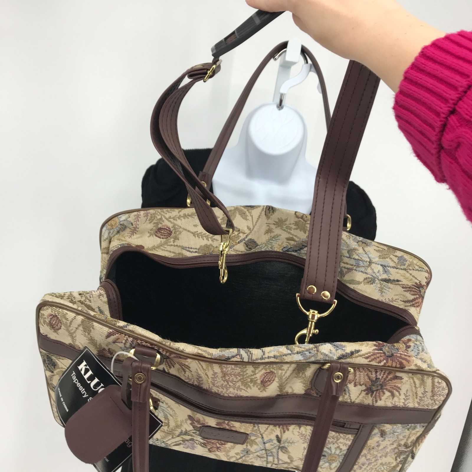 Kluge Tapestry Carry On Bag Vintage Floral Lock and Keys NWT | eBay