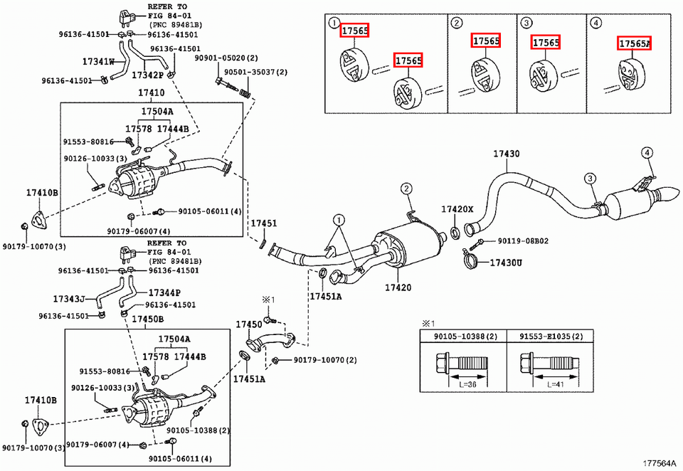 Genuine Toyota LandCruiser VDJ200 UZJ200 Prado GRJ120 Exhaust Pipe ...