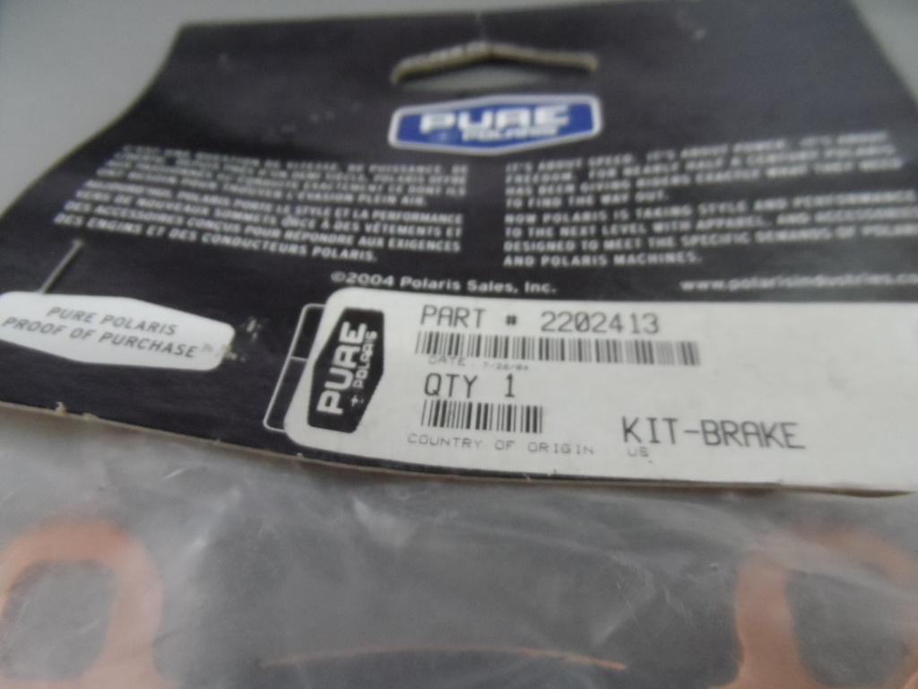 NOS Polaris Ranger Series 2x4 OR 4x4 OR 6x6 Monster UTV Rear Brake Pads ...