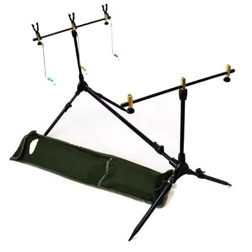 Carp Fishing Session Rod Pod Stand + 3 Indicators 3 Rod Rests & Buzzer ...