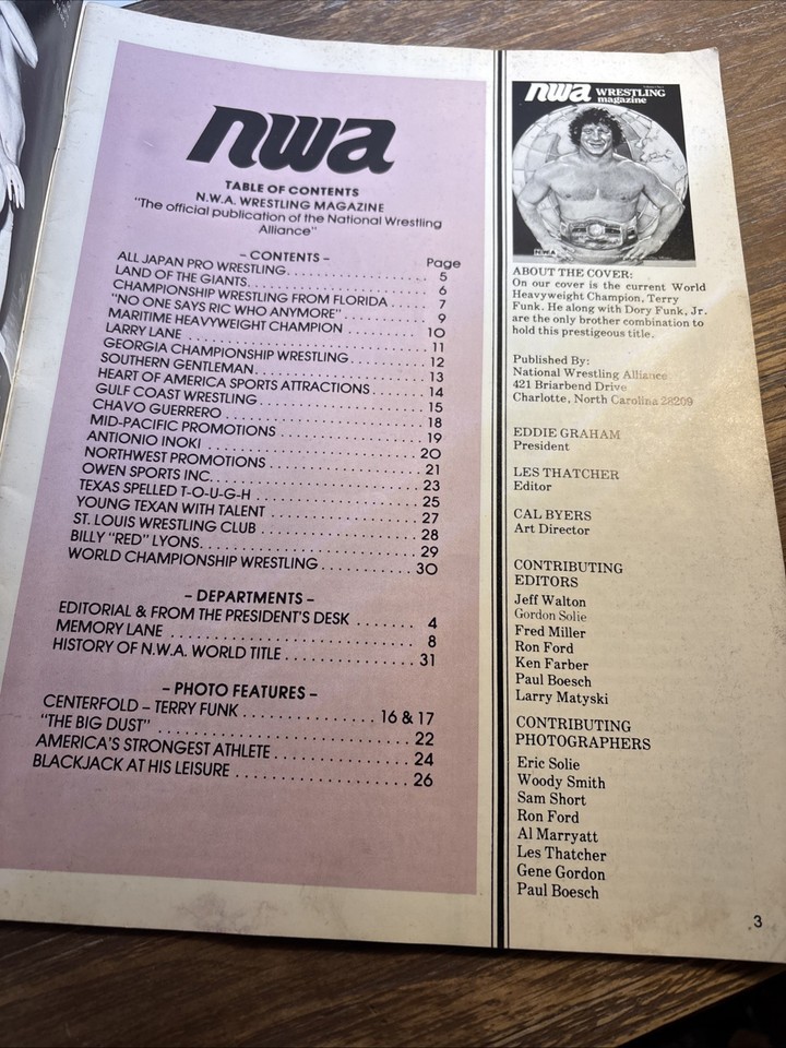 NWA Wrestling Magazine 1976 - Volume 1 Issue Number 1 - Terry Funk ...