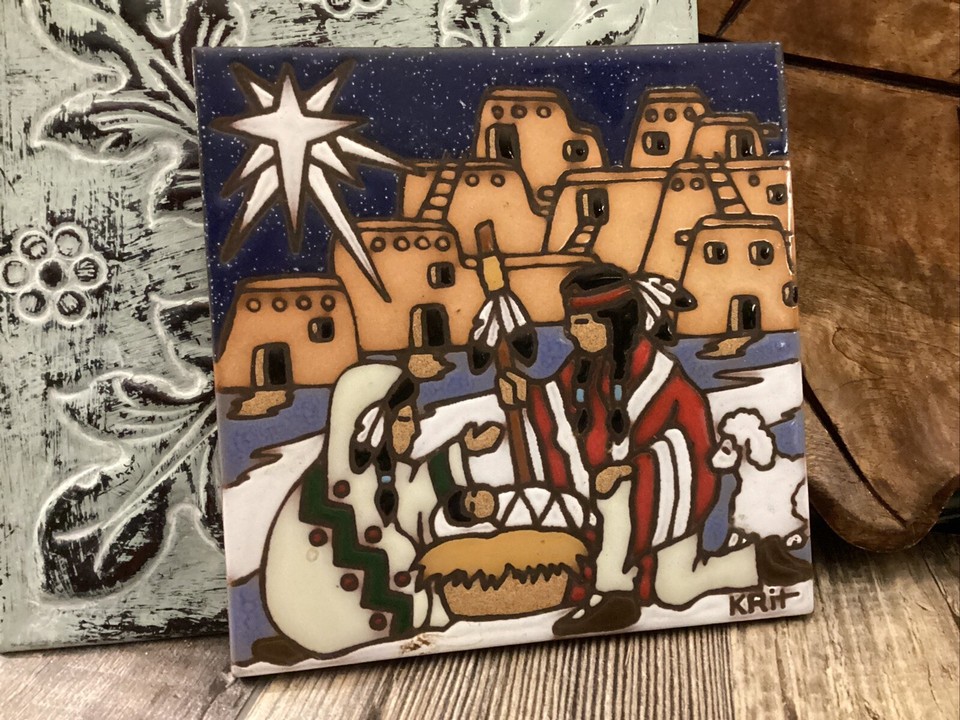 Desert Manger by Krit Ceramic Tile Trivet 1995 Tucson Arizona - Desert ...