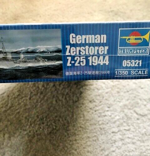 TRUMPETER German Zerstorer Z25 1944 1:350 Model Kit #05321 | eBay